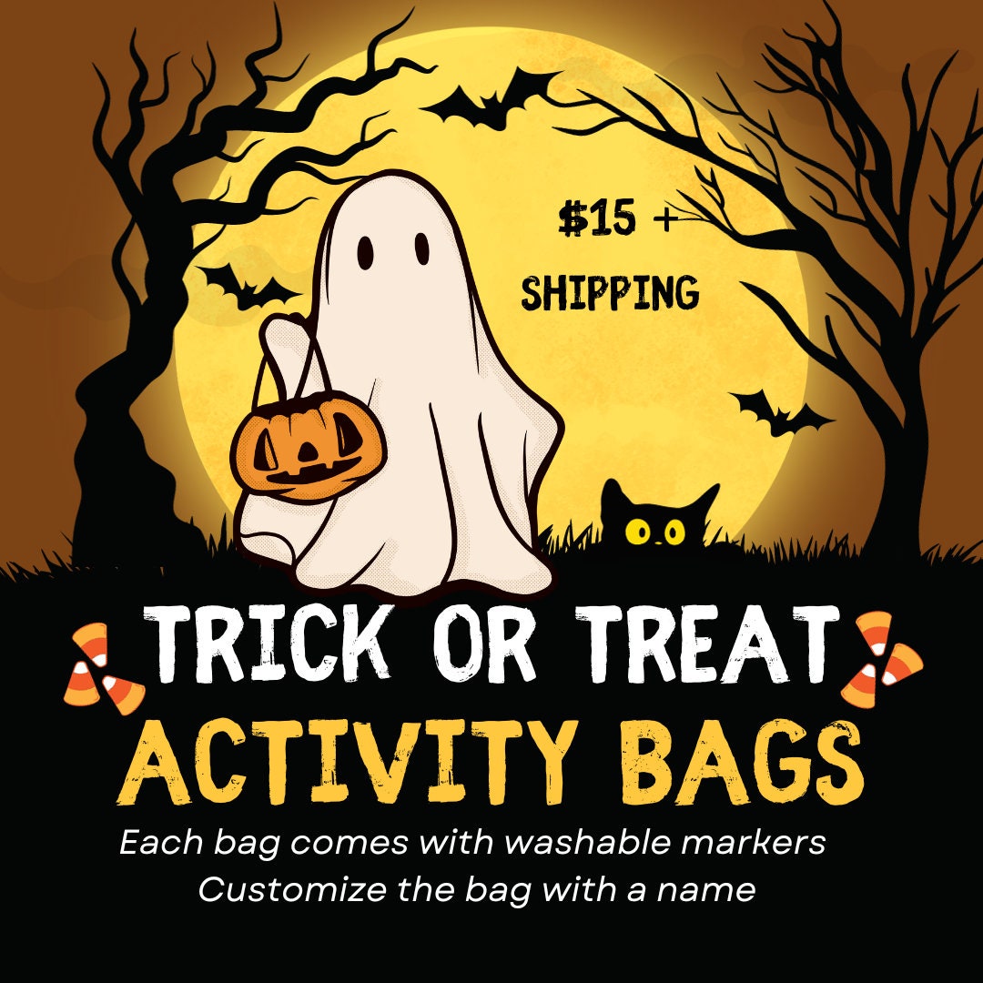 Custom Halloween Activity Bags Trick or Treat Halloween - Etsy