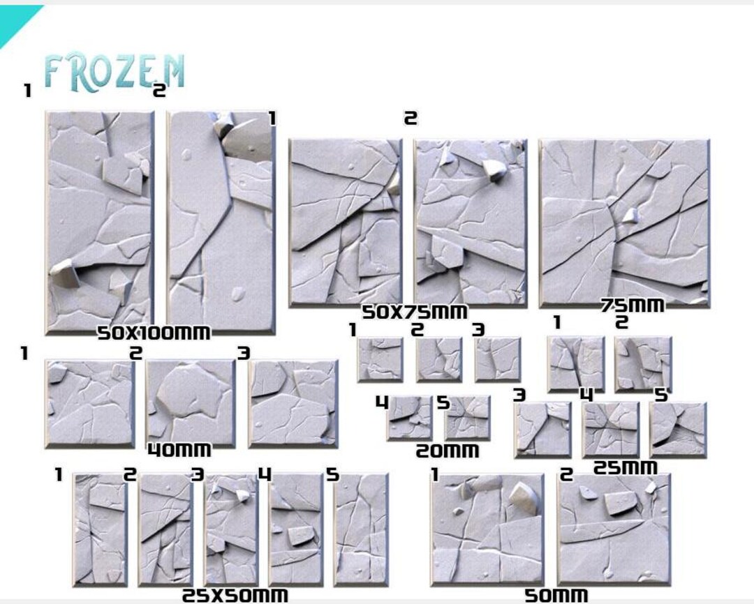 Square Frozen Bases - Multiple Sizes - Magnet Holes - Txarli Factory - Etsy