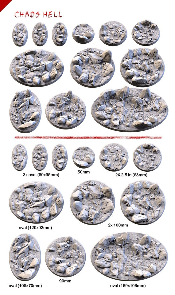 Expanded Chaos Hell Bases Multiple Sizes Magnet Holes - Etsy