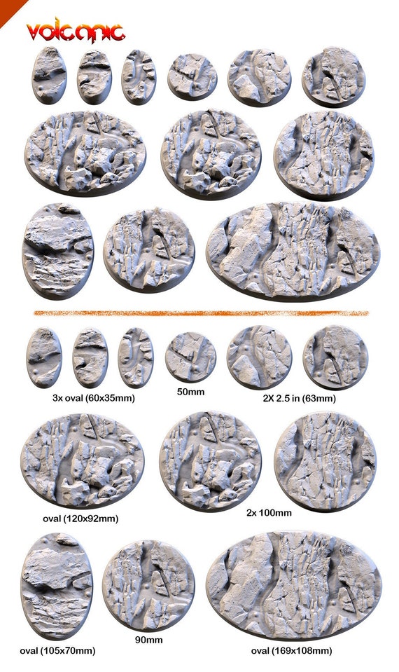 Expanded Volcanic Bases Multiple Sizes Magnet Holes - Etsy