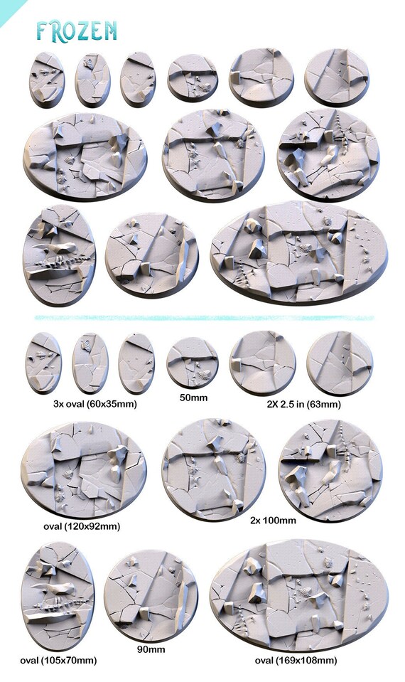 Expanded Frozen Bases Multiple Sizes Magnet Holes Txarli - Etsy