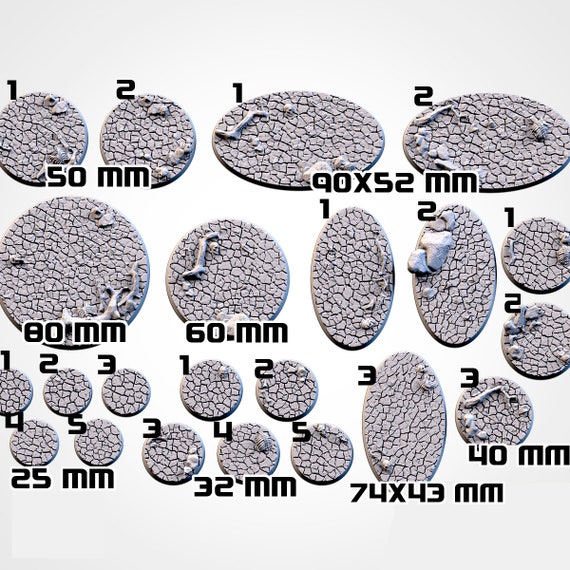 Cracked Desert Bases Multiple Sizes Magnet Holes Txarli - Etsy