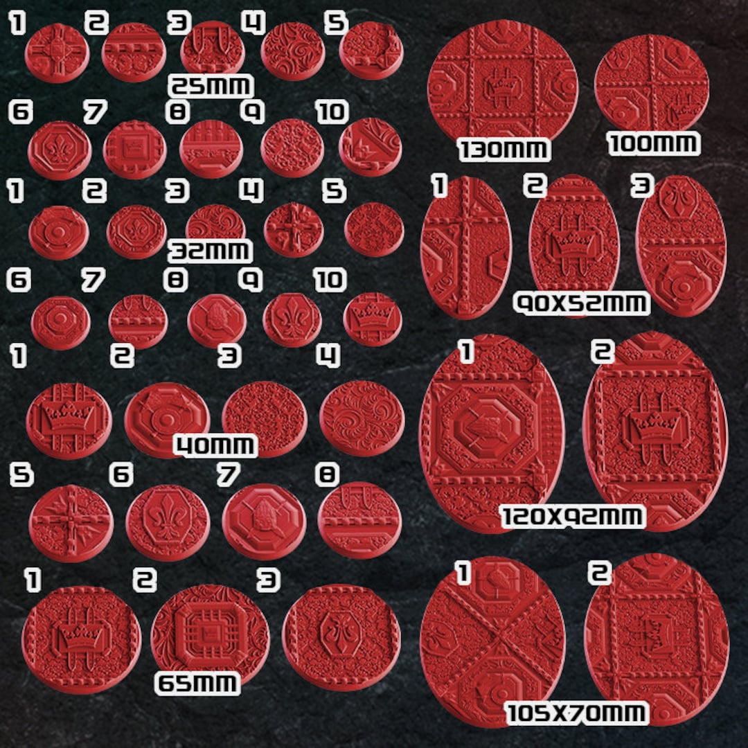 Royal Theme - Bases - Multiple Sizes - Dakkadakka.store - Etsy