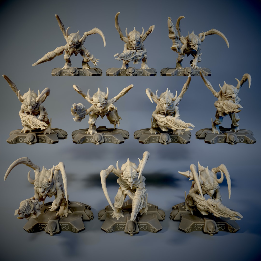 Hive: Grunts Ranged - 10 Models - Mad's Minis - Etsy Australia