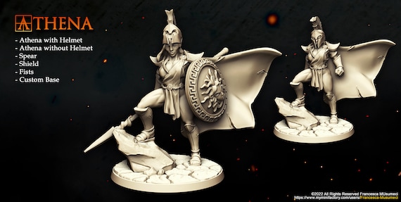 Athena Godess of War Large Model 50mm Spartan Warriors - Etsy Australia