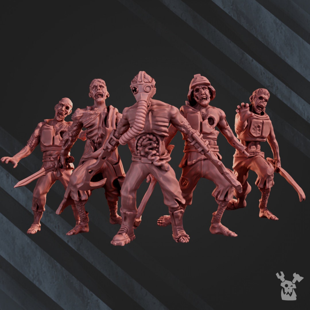 Pandemic Zombie Squad - 10 Models - Dakkadakka - Etsy