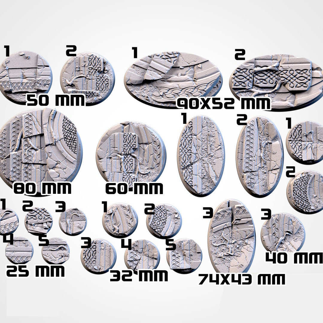 Ancestral Ruins Bases - Multiple Sizes - Magnet Holes - Txarli Factory ...