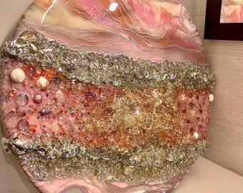 Pink Geode Painting - Etsy