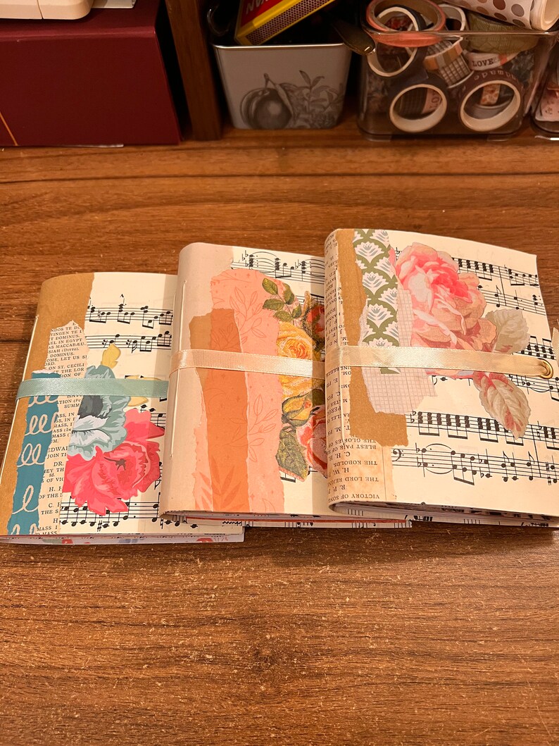 Handmade Junk Journal | Small Journal | Floral Junk Journal - Etsy