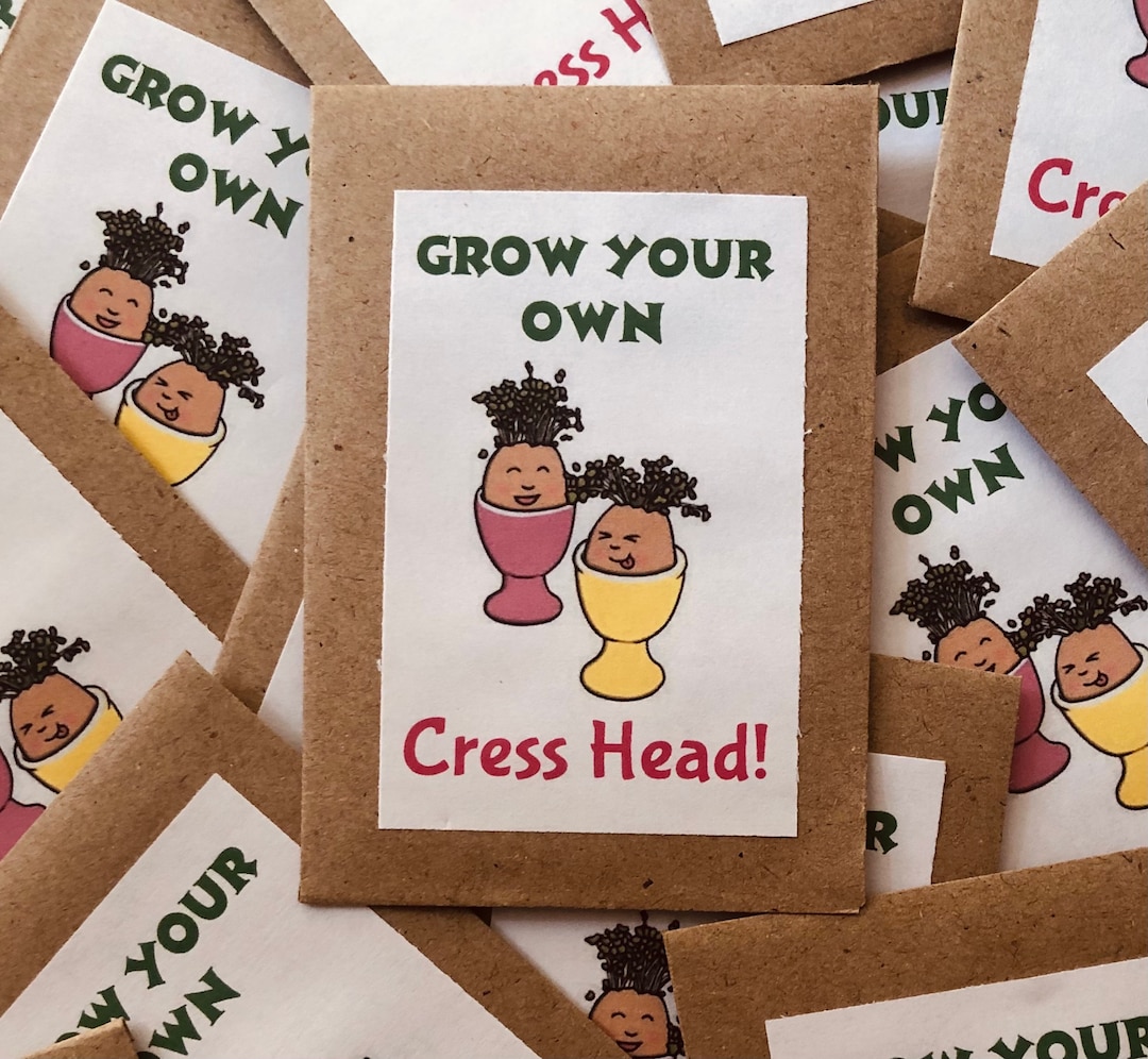 Grow Your Own Cress Head Kit - Kids Party Favor (10-pack) - Etsy UK