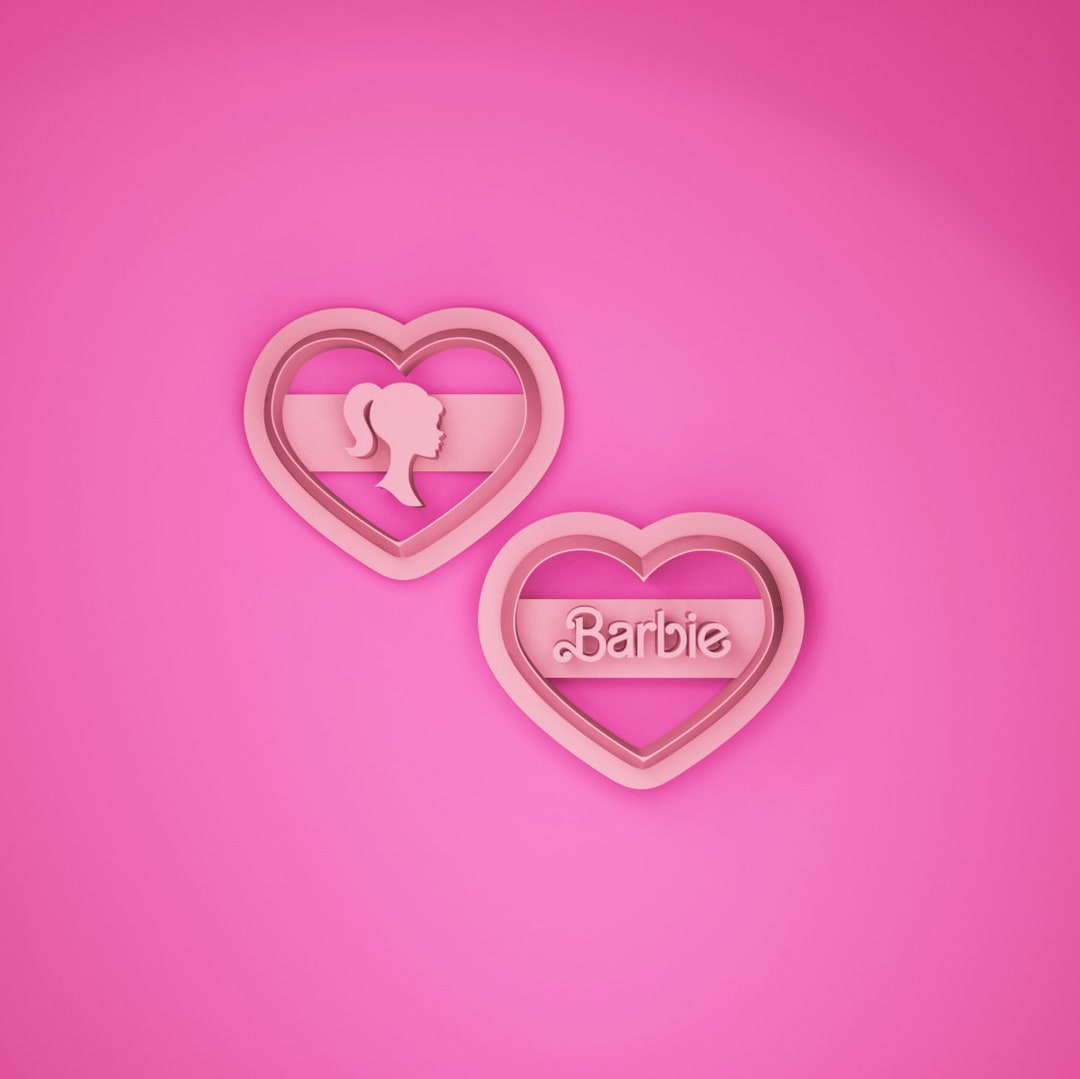 Barbie Doll Inspired Polymer Clay Cutter Barbie Stamp Barbie Heart Clay ...