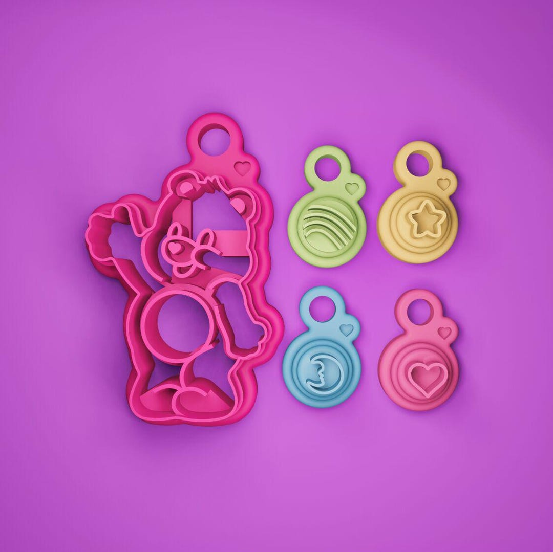 Cute Bear Cutter Set of 4 | Magic Bear Cutters | Caring Bear Clay ...