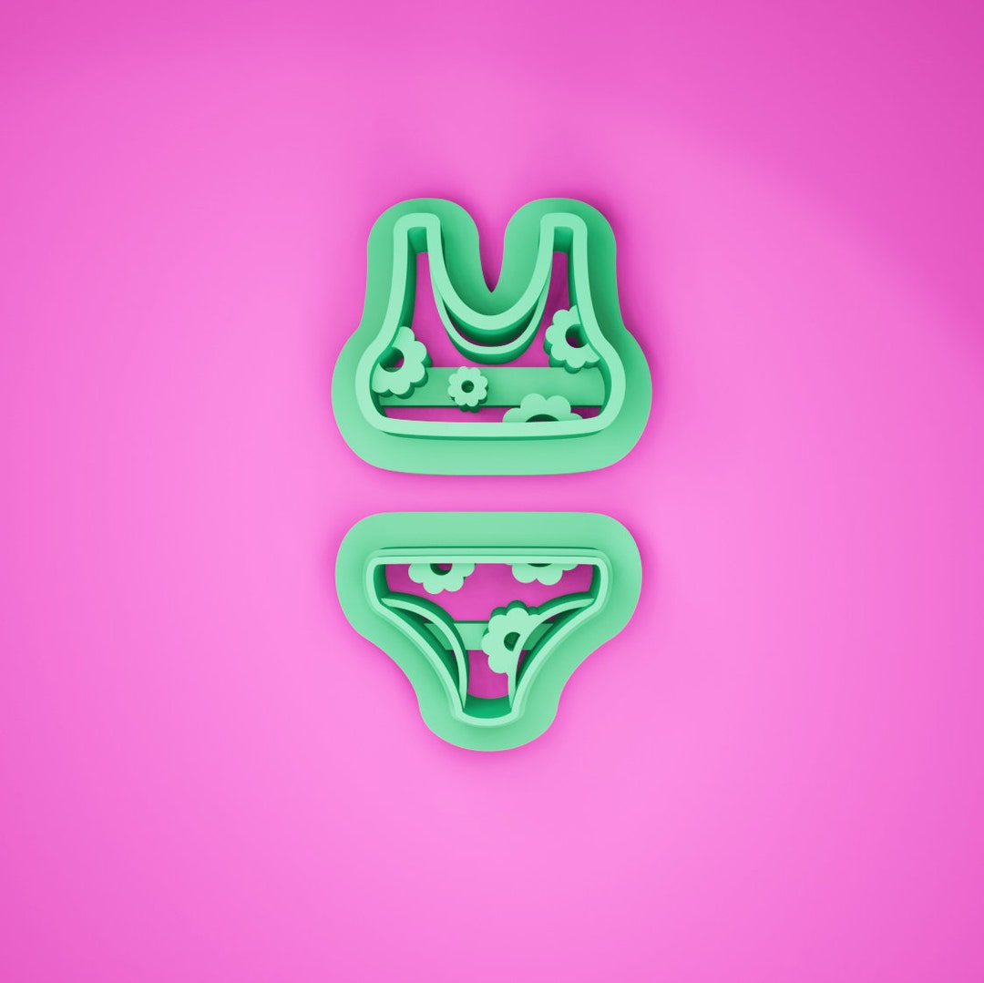 Bikini Swimsuit Clay Cutter Set Summer Clay Cutter Two - Etsy