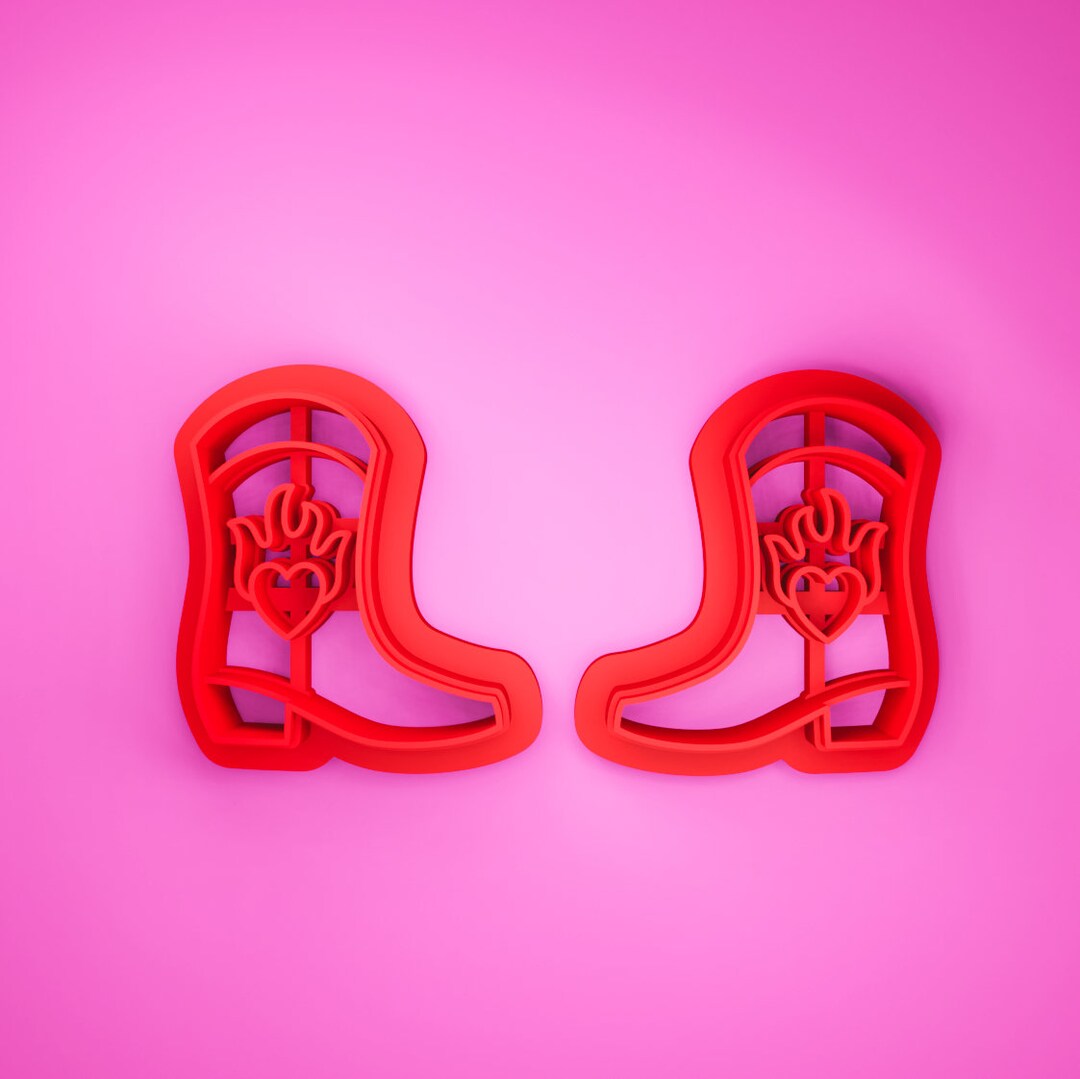 Cowboy Boot Clay Cutter | Cowgirl Boot Clay Cutter | Western Boot Clay ...