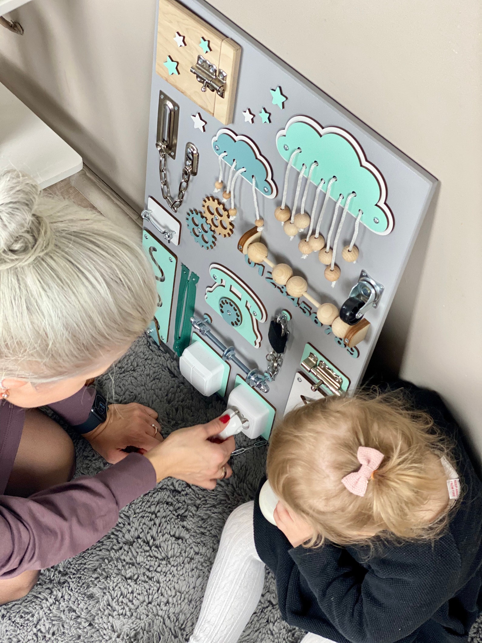 Wooden Busy Board for Girl Activity Board for Baby Toddler - Etsy