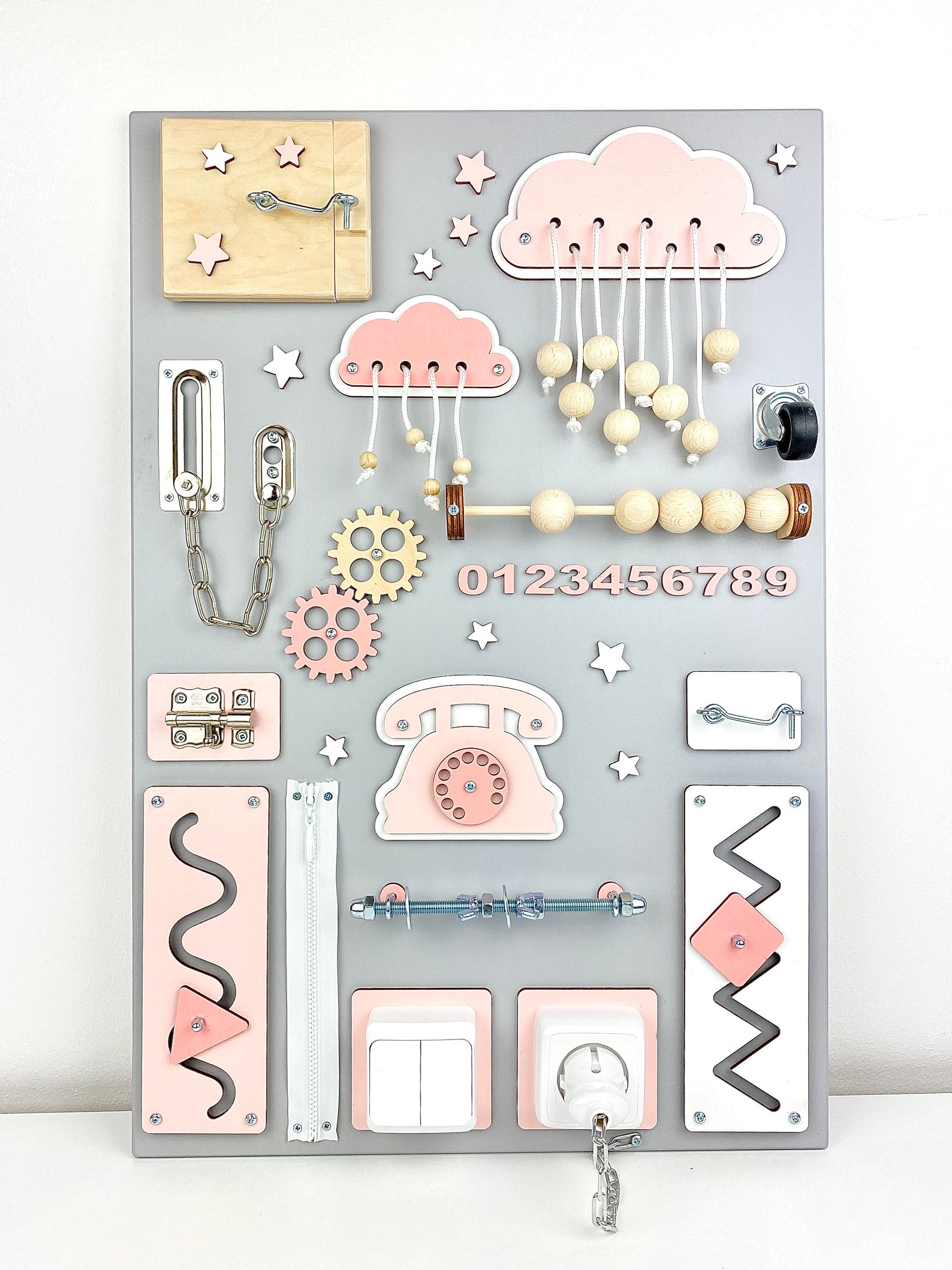 Wooden Busy Board for Girl Activity Board for Baby Toddler - Etsy