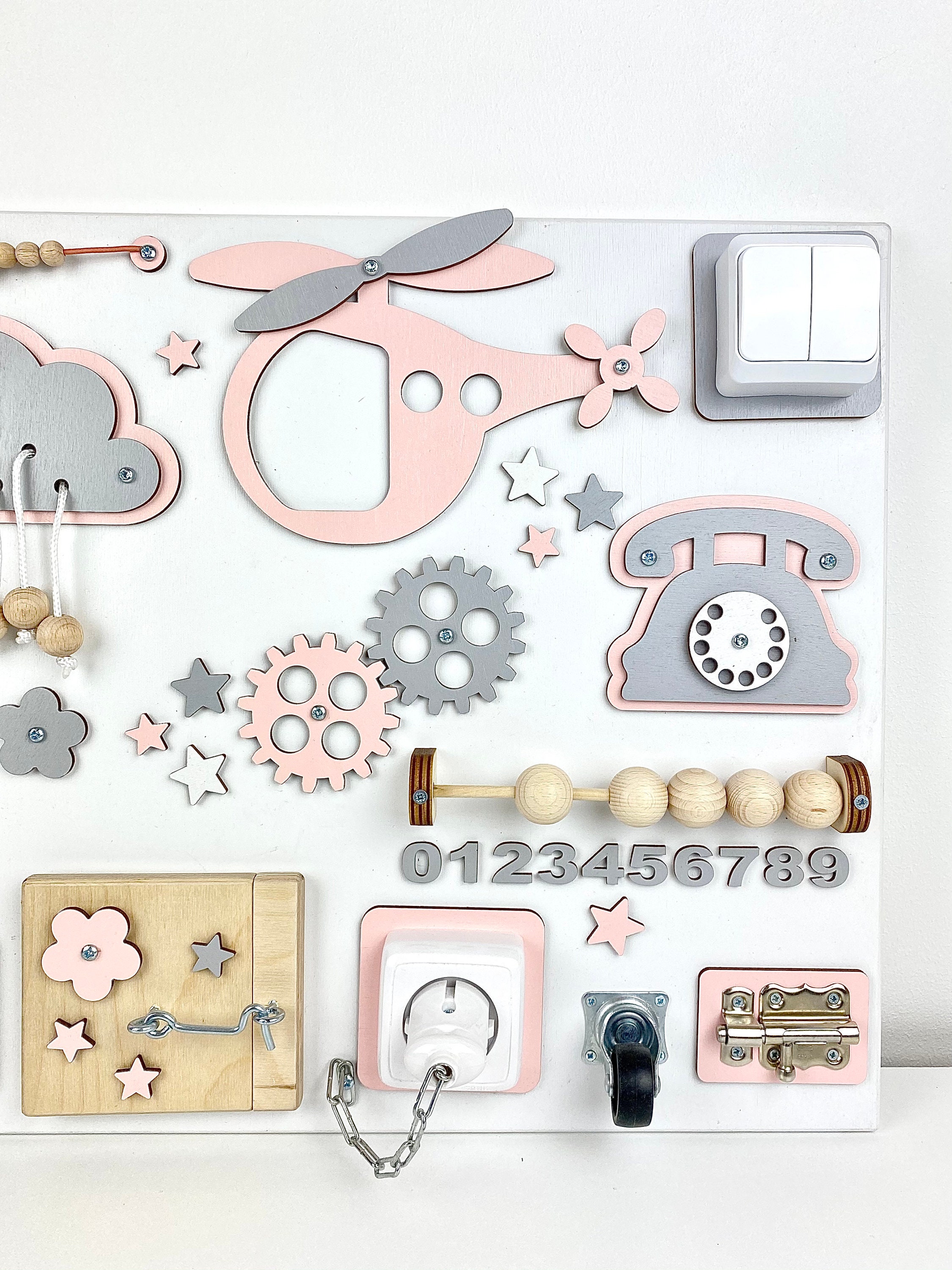 Activity Board for Baby Busy Board for Girl Perfect Birthday - Etsy