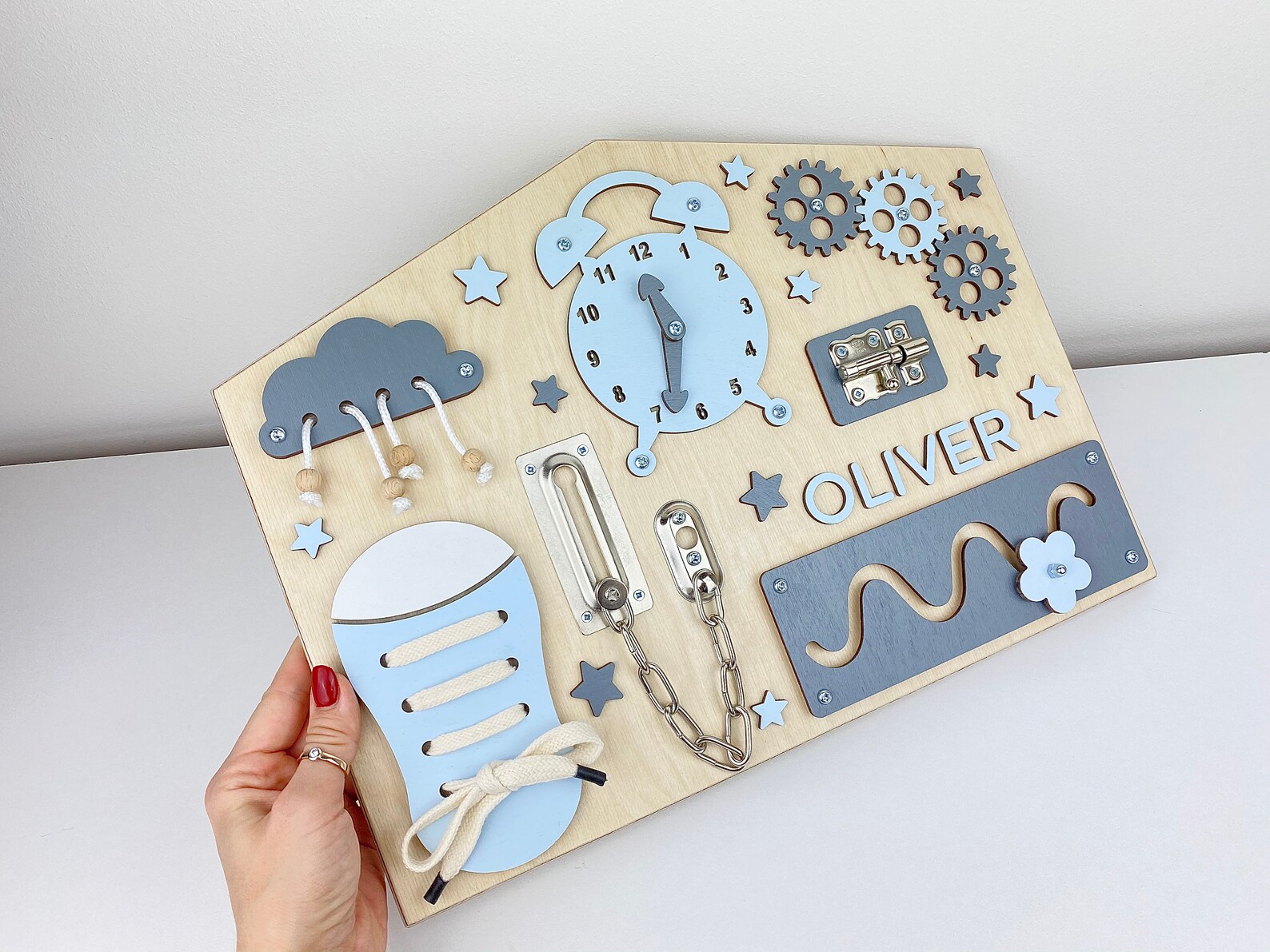 Personalized Busy Board for Toddler, Activity Board, Developing Board ...