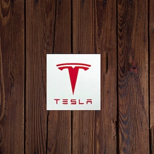 Tesla Logo Sticker Electric Vehicle Bumper Sticker Tesla Vinyl Decal ...