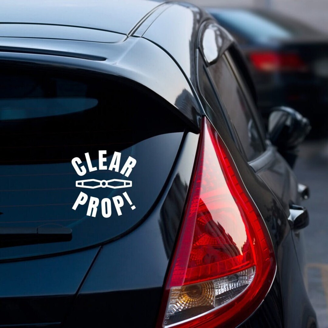 Clear Prop Pilot Sticker Funny Sticker for Pilot Vinyl Decal Sticker ...