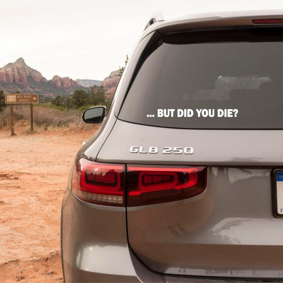 But Did You Die Sticker Funny Car Sticker Bumper Sticker for Car Window ...