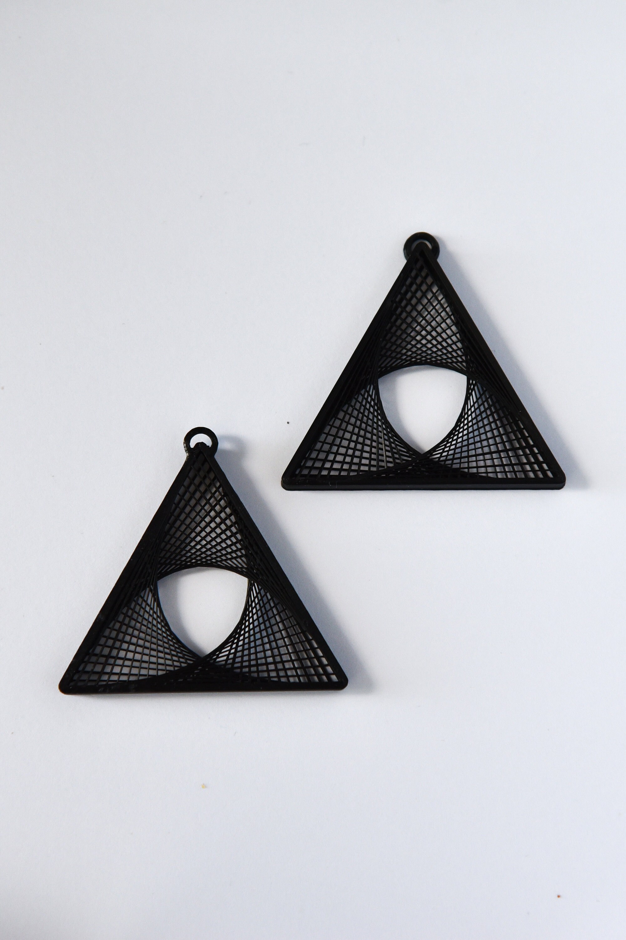 3d Printed Earrings. Polygon Triangle - Etsy