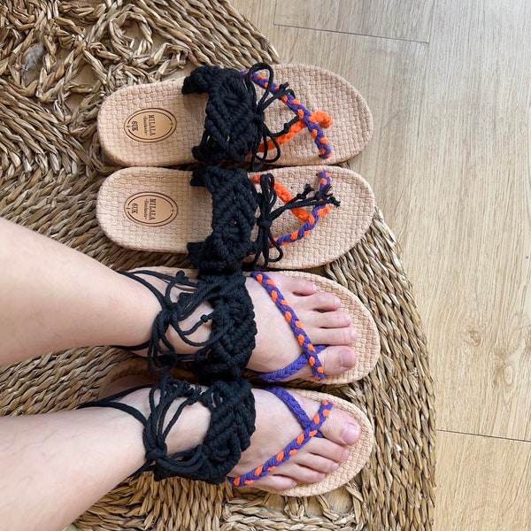 Macrame Flip Flops - Etsy