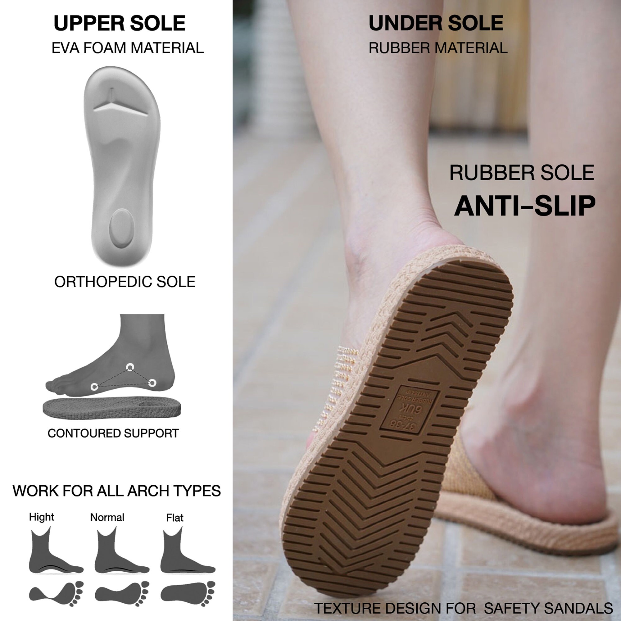 Women Vintage Handmade Macrame Sandals, Slippers, Woven Rope Sandals ...