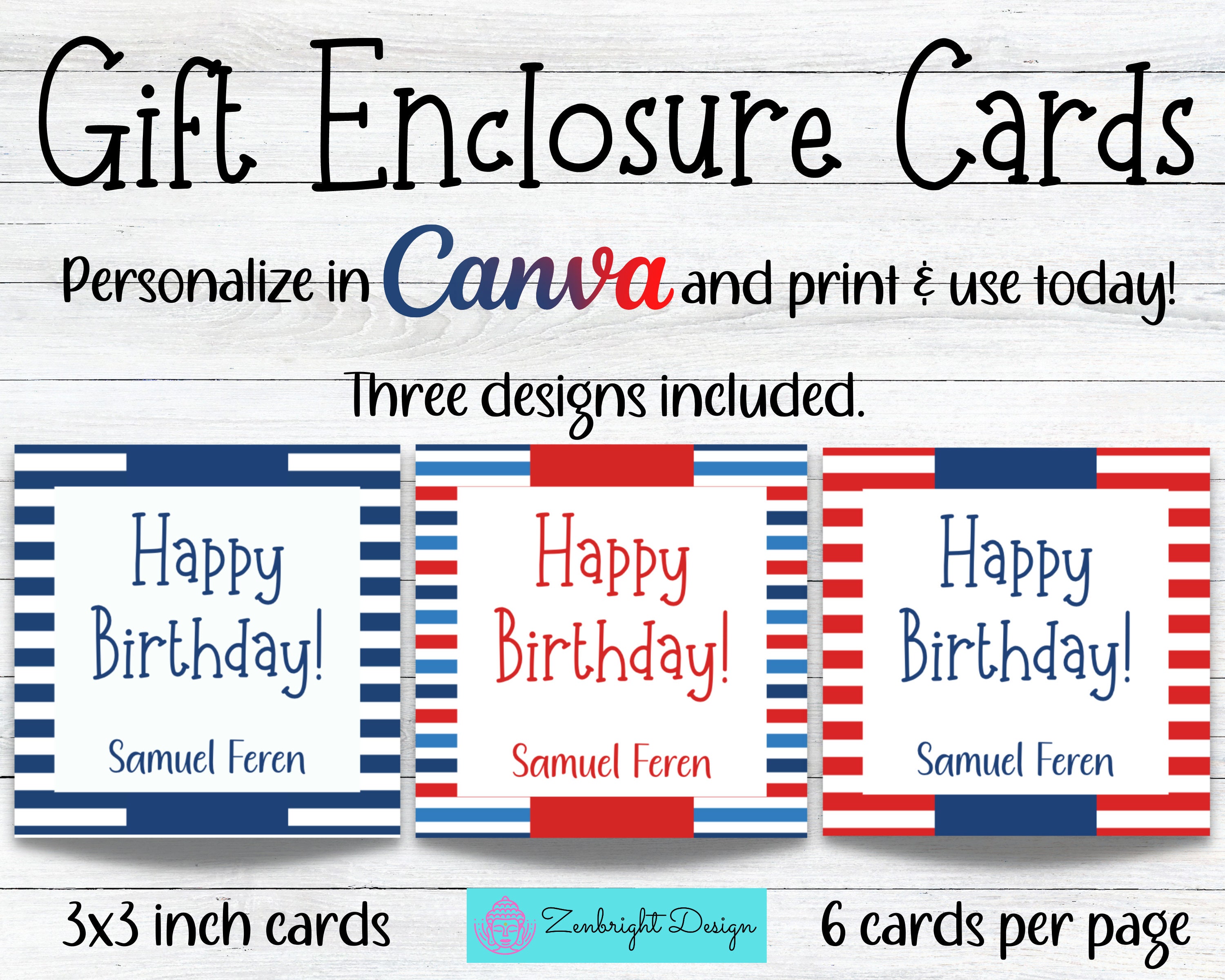 Printable Gift Enclosure Cards, Kids Calling Cards, Printable Gift Tags ...