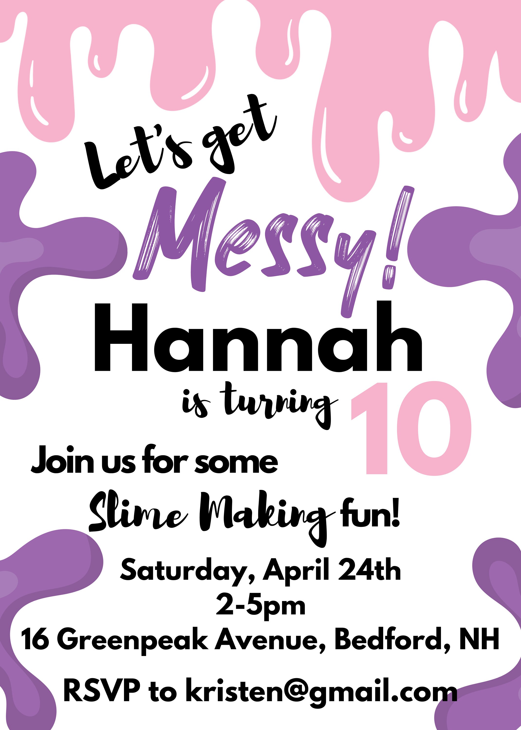 Slime Party Invitation Editable Slime Making Birthday Party - Etsy Hong ...
