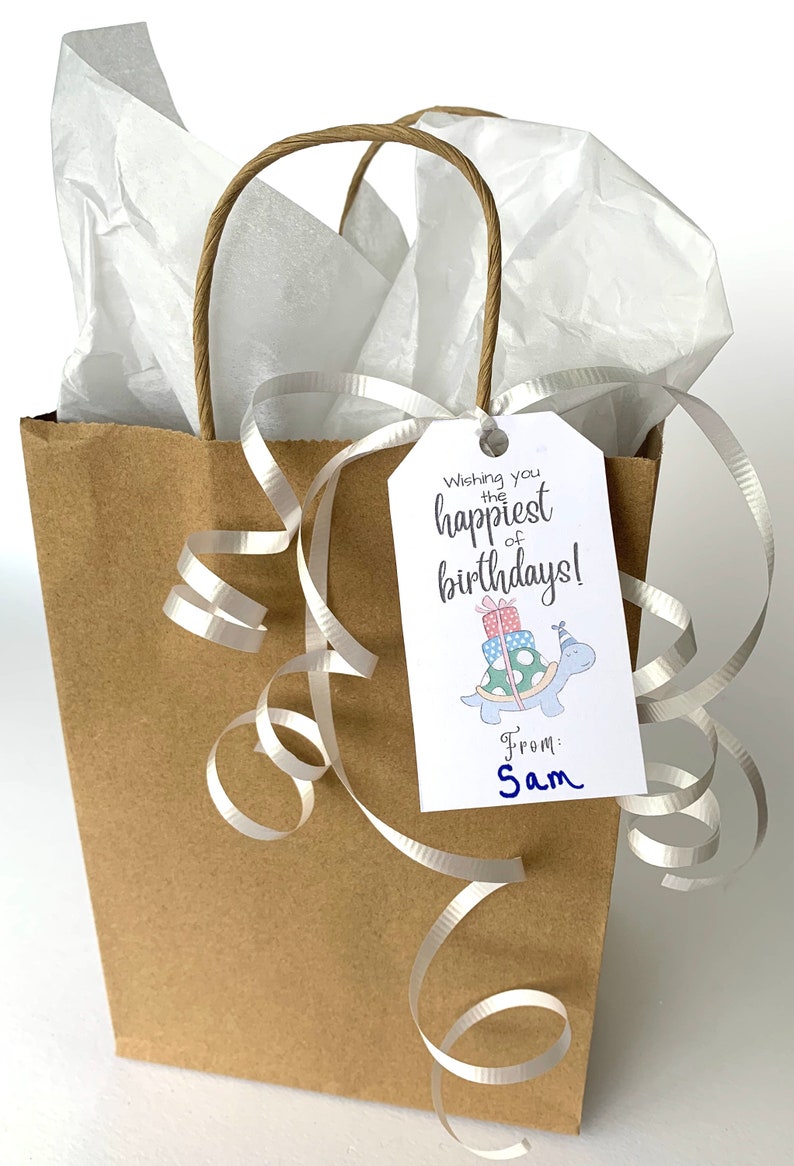 Kids Happy Birthday Gift Tags, Instant Download, Printable, Digital ...