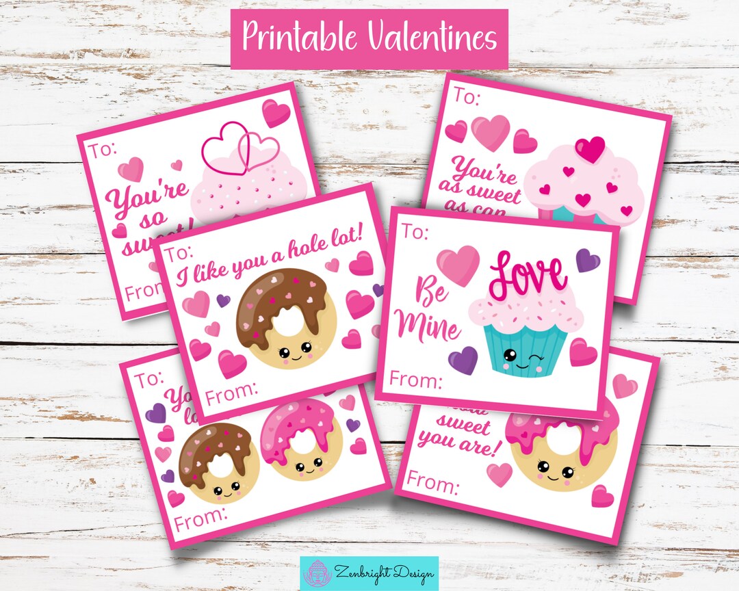 Kids Valentines, Printable Valentines, Kids Valentine's Day Cards ...