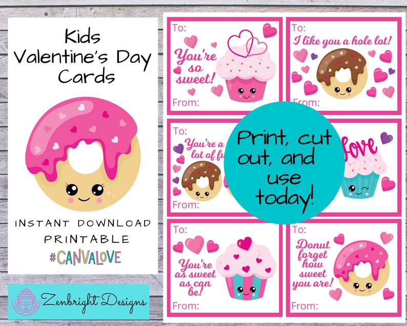 Kids Valentines, Printable Valentines, Kids Valentine's Day Cards ...