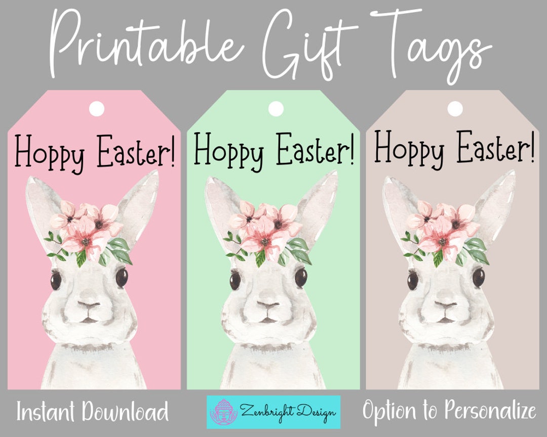 Easter Gift Tags, Easter Basket Tags, Printable Easter Tags, Digital ...