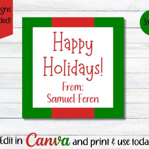 Christmas Gift Tags, Teacher Gift Tags, Printable Gift Enclosure Cards ...