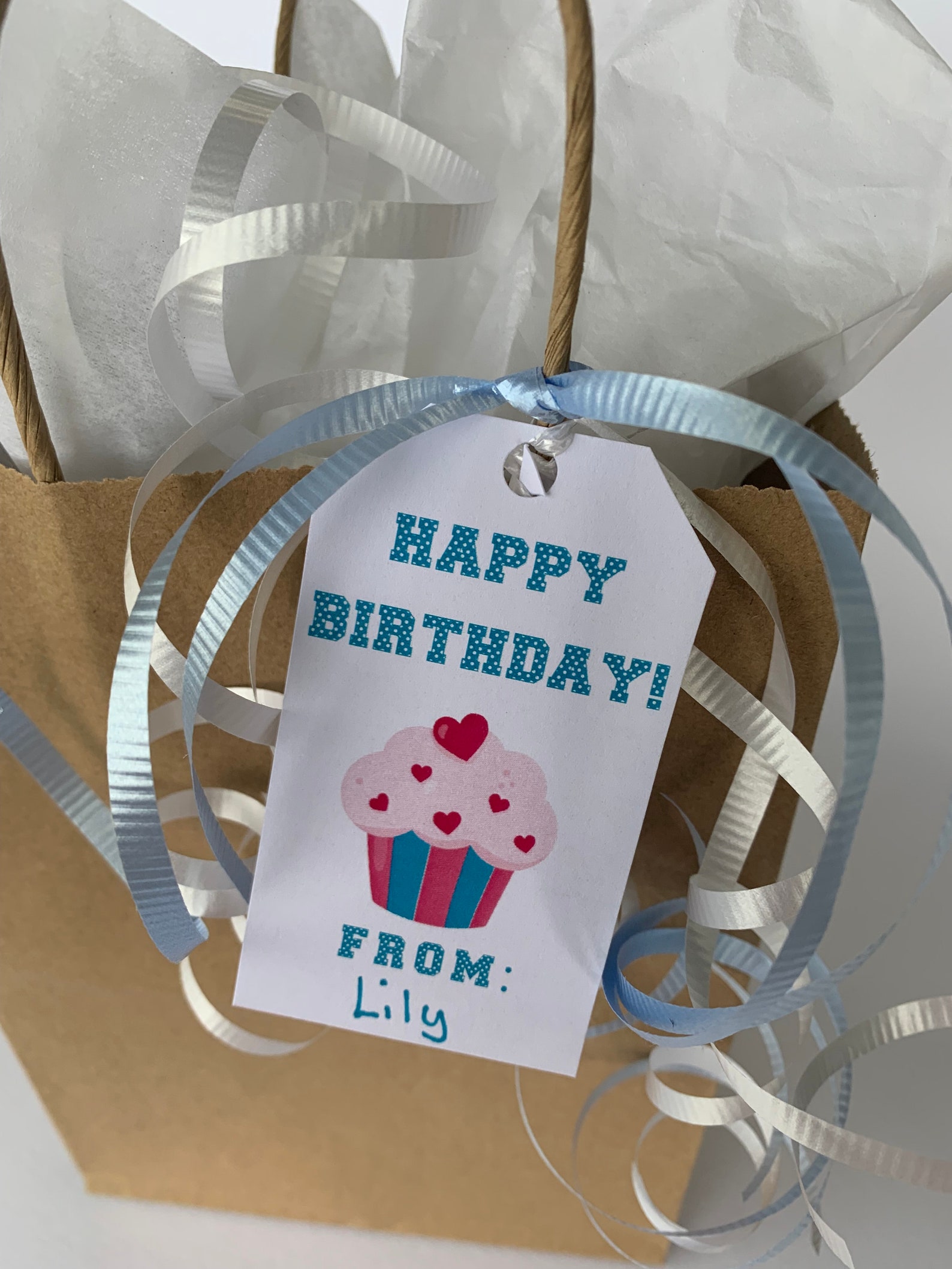 Kids Happy Birthday Gift Tags, Instant Download, Printable, Digital ...