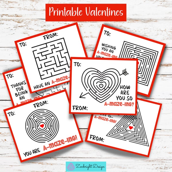 Maze Valentine - Etsy