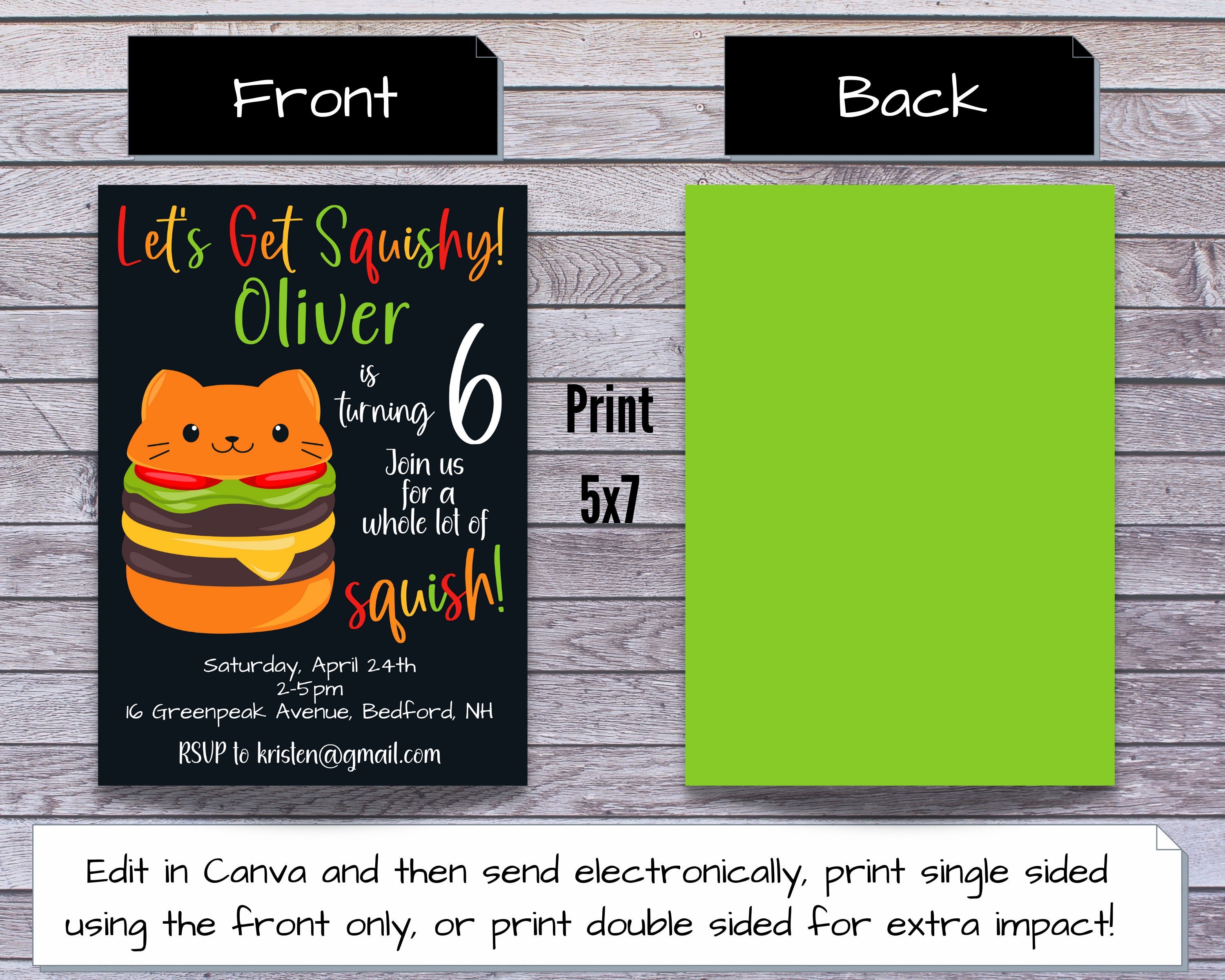 Squishy Invitation, Squishy Birthday Party, Squishies Birthday, Squishy ...