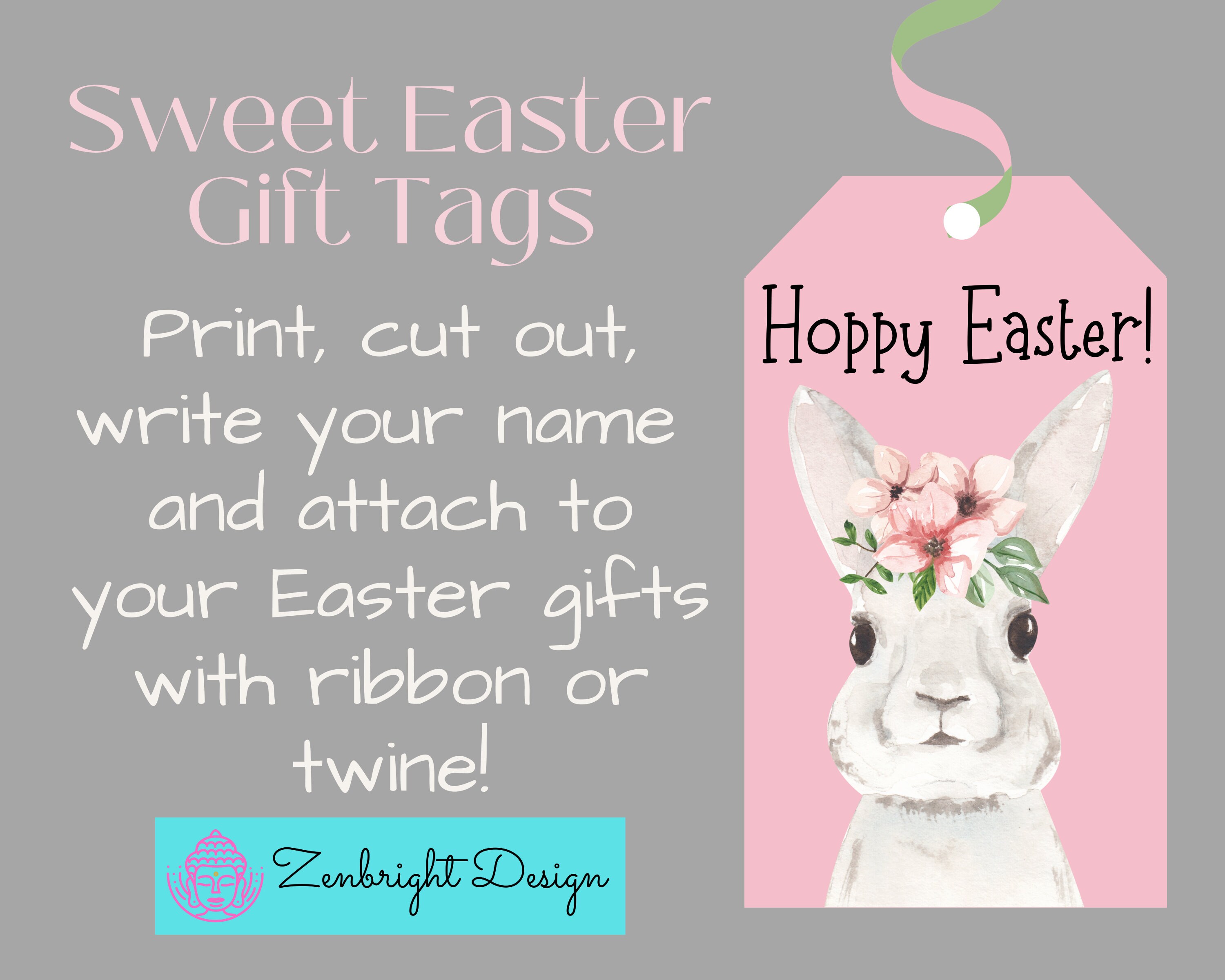 Easter Gift Tags, Easter Basket Tags, Printable Easter Tags, Digital ...
