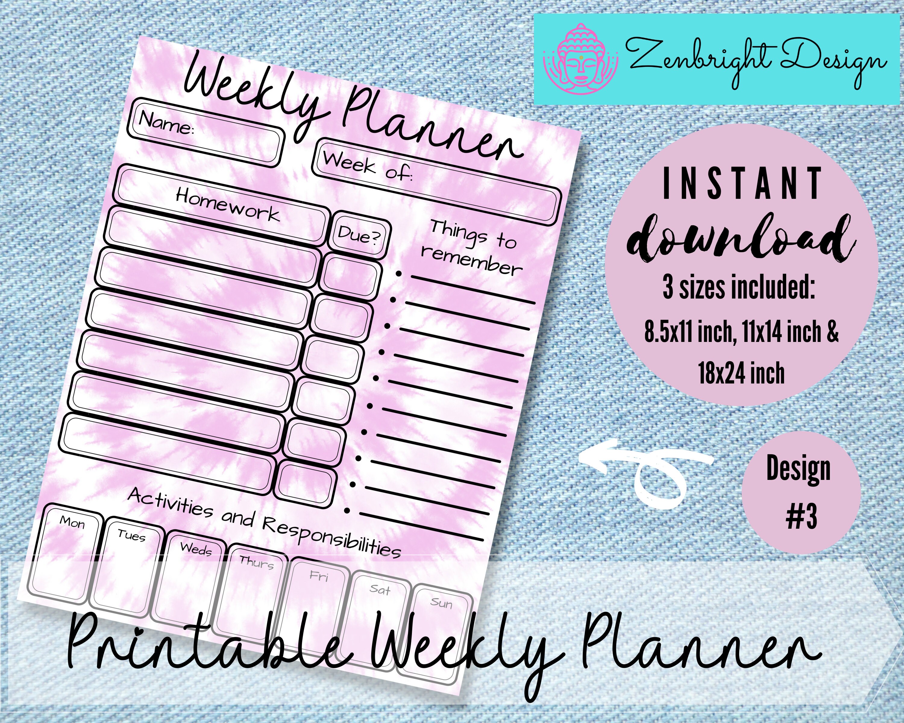 Homework Planner, Kids Weekly Planner Printable, Kids Homework Planner ...