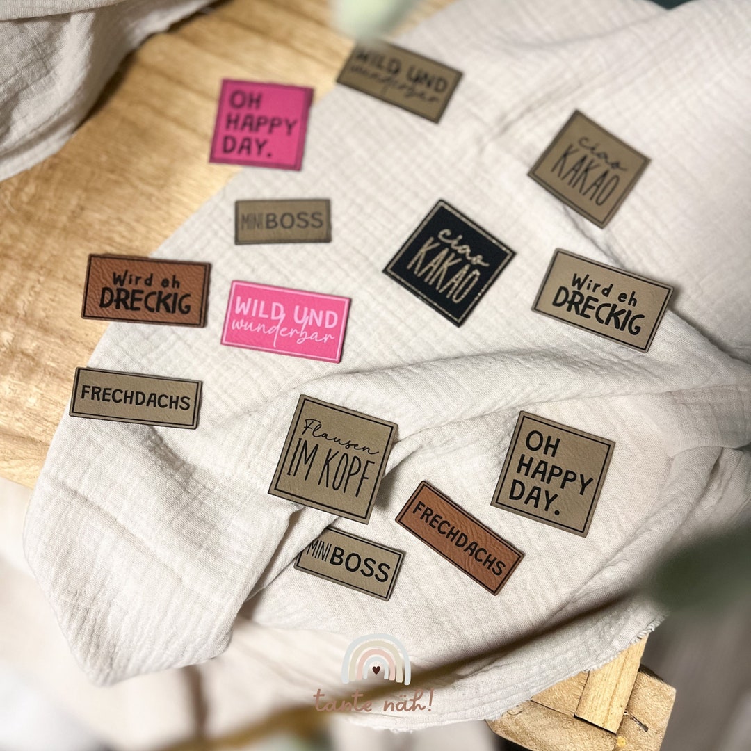 Kunstleder Label Kind | Labels | Label Zum Nähen | Sprüche | Ciao Kakao ...