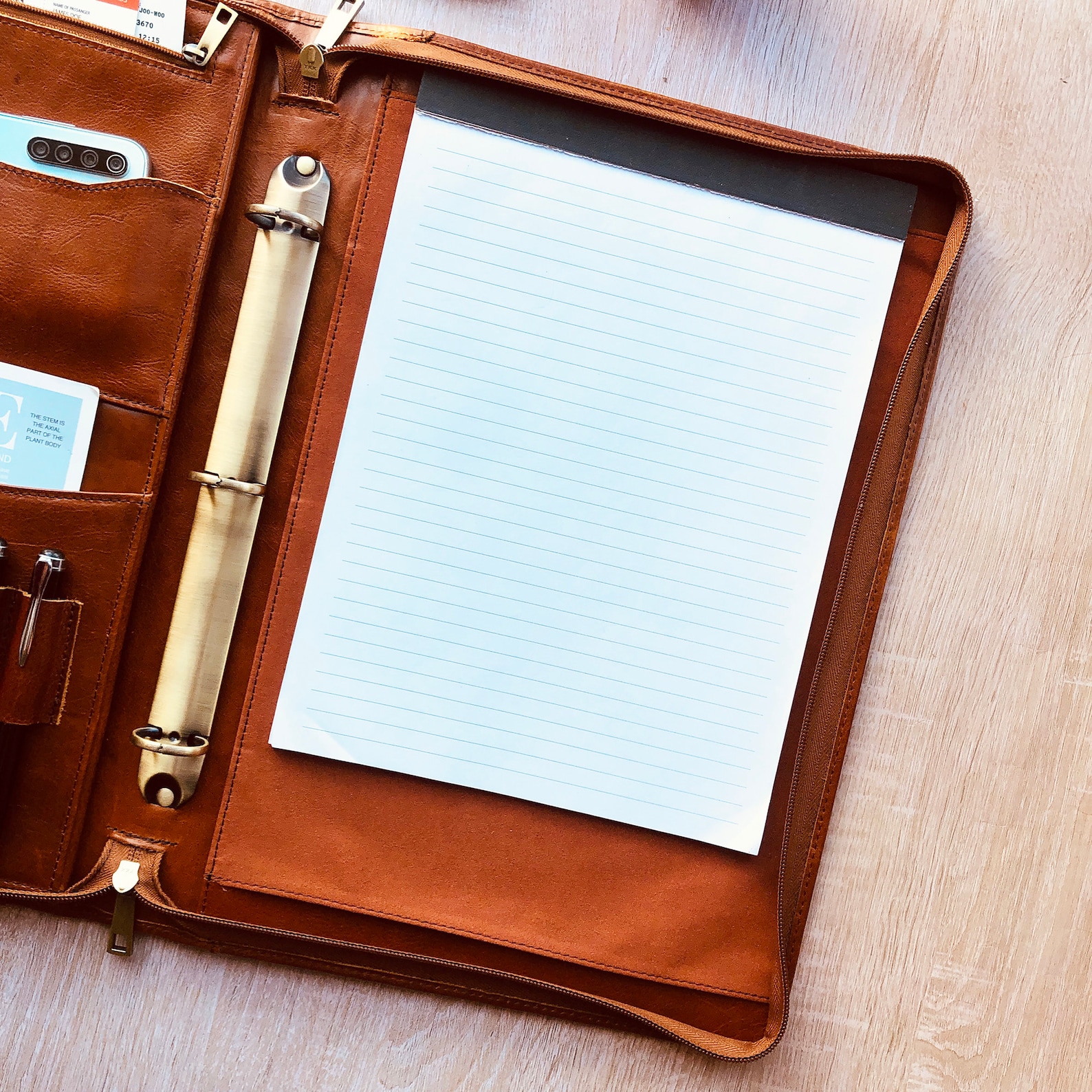 Portfolio With Strap, Leather Portfolio With Handle, 8.5*14 Legal Size ...