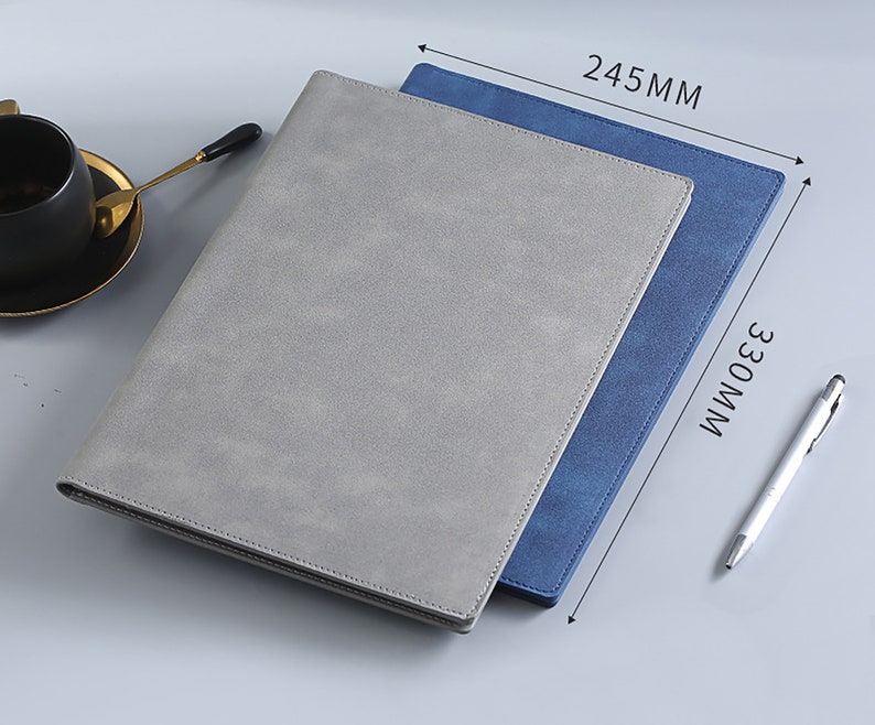 Personalized Vegan Slim Leather Portfolio Custom Padfolio - Etsy