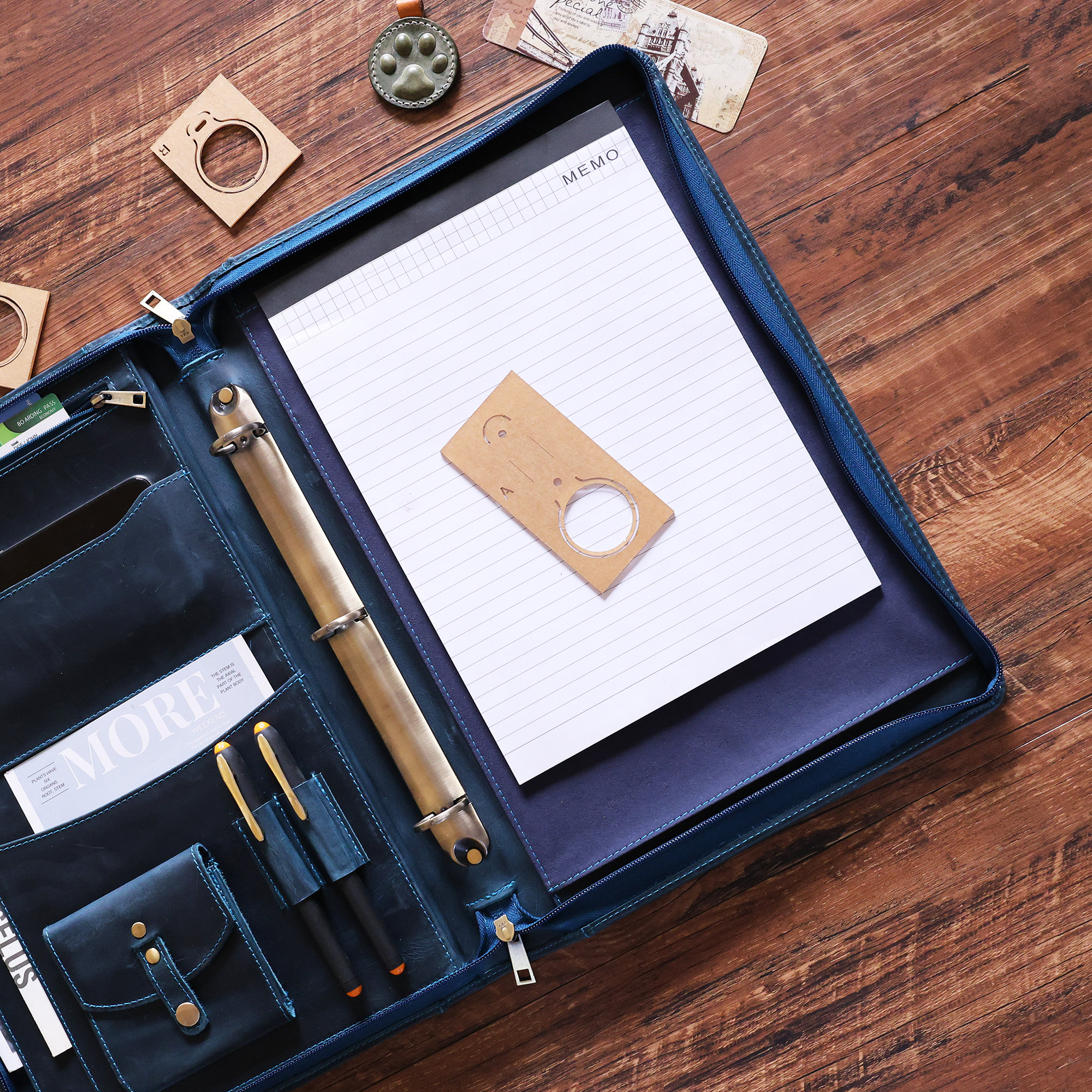 Personalized Portfolio, Leather Portfolio With Handle, 8.5*14 Legal ...