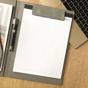 Personalized Vegan Slim Leather Portfolio, Custom Padfolio Folio for ...