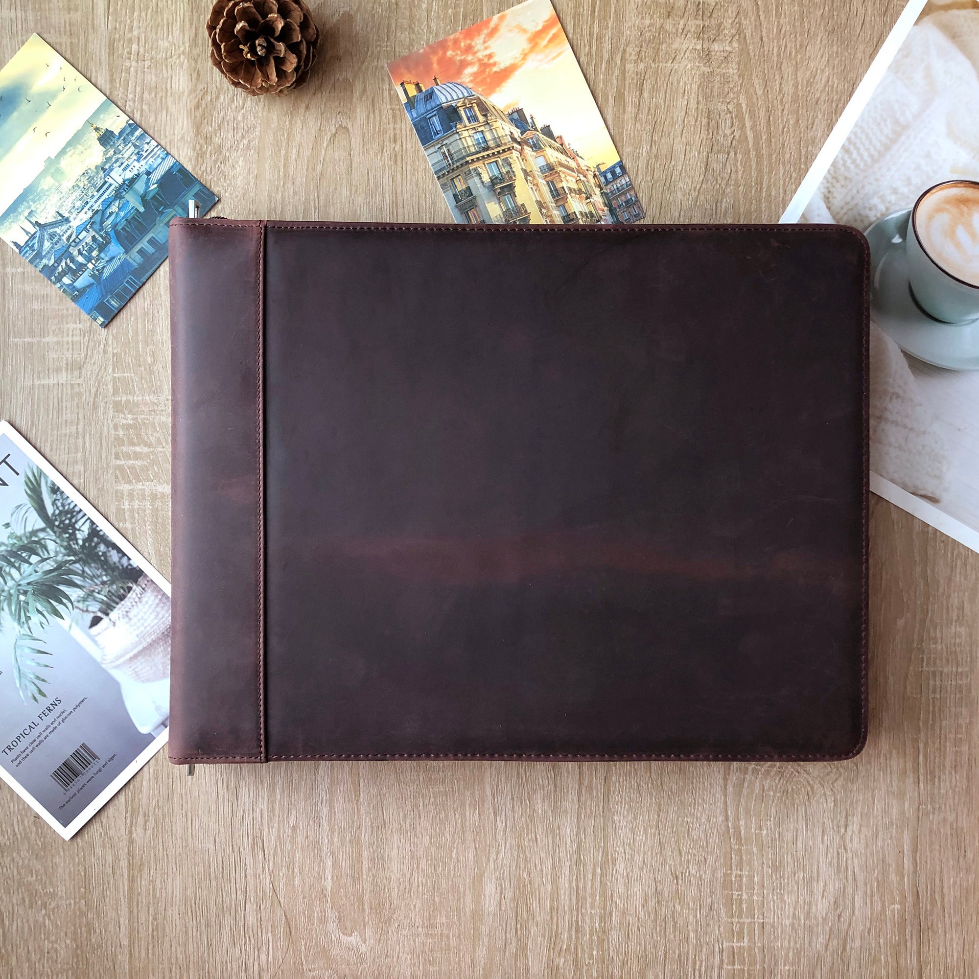 Engraved 7 Ring Check Book Binder Portfolio, 600 Checks Capacity for 9 ...