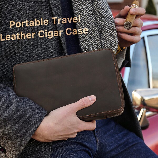 Leather Cigar Case - Etsy