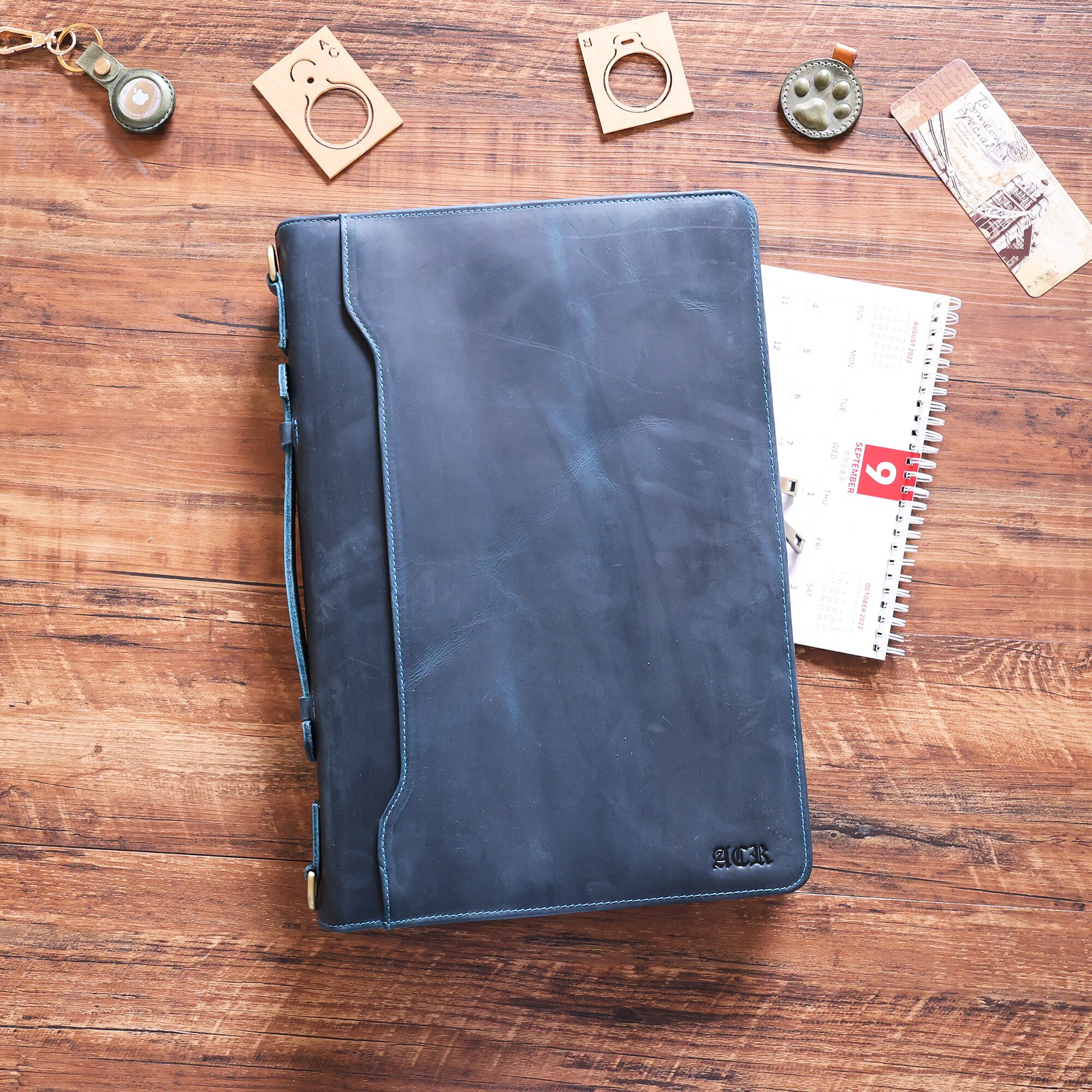 Personalized Portfolio, Leather Portfolio With Handle, 8.5*14 Legal ...