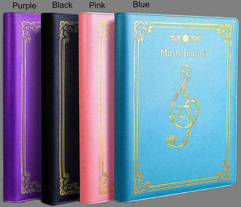 Personalized Editable Sheet Music Binder, Vegan Leather A4 Music ...