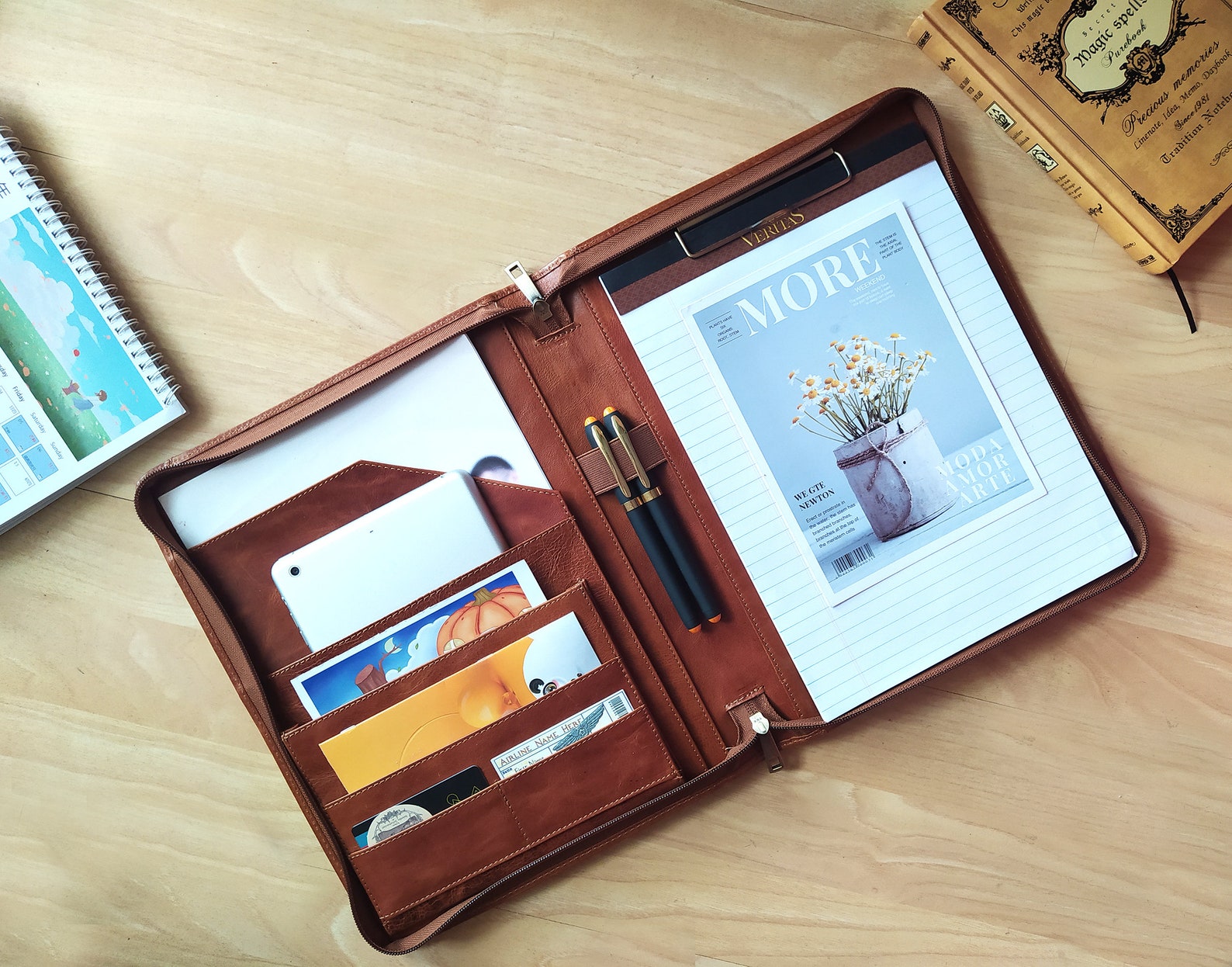 Personalized Leather Portfolio Clipboard Padfolio A4 Letter - Etsy